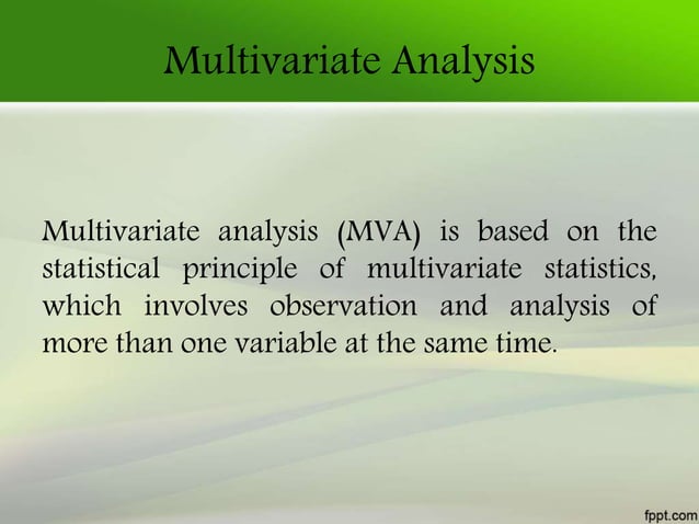 Multivariate reg analysis | PPTX | Science