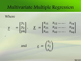 Multivariate reg analysis | PPTX