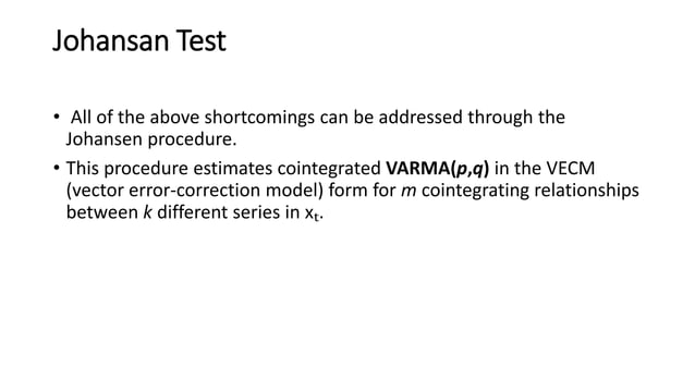 Econometrcis-Multivariate Time Series Analysis.pptx | Science