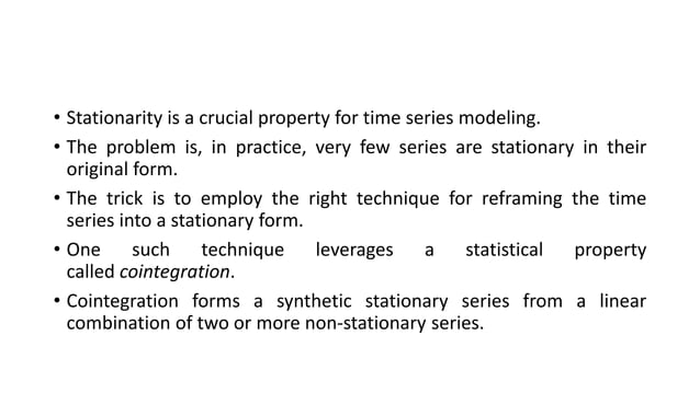 Econometrcis-Multivariate Time Series Analysis.pptx | Science