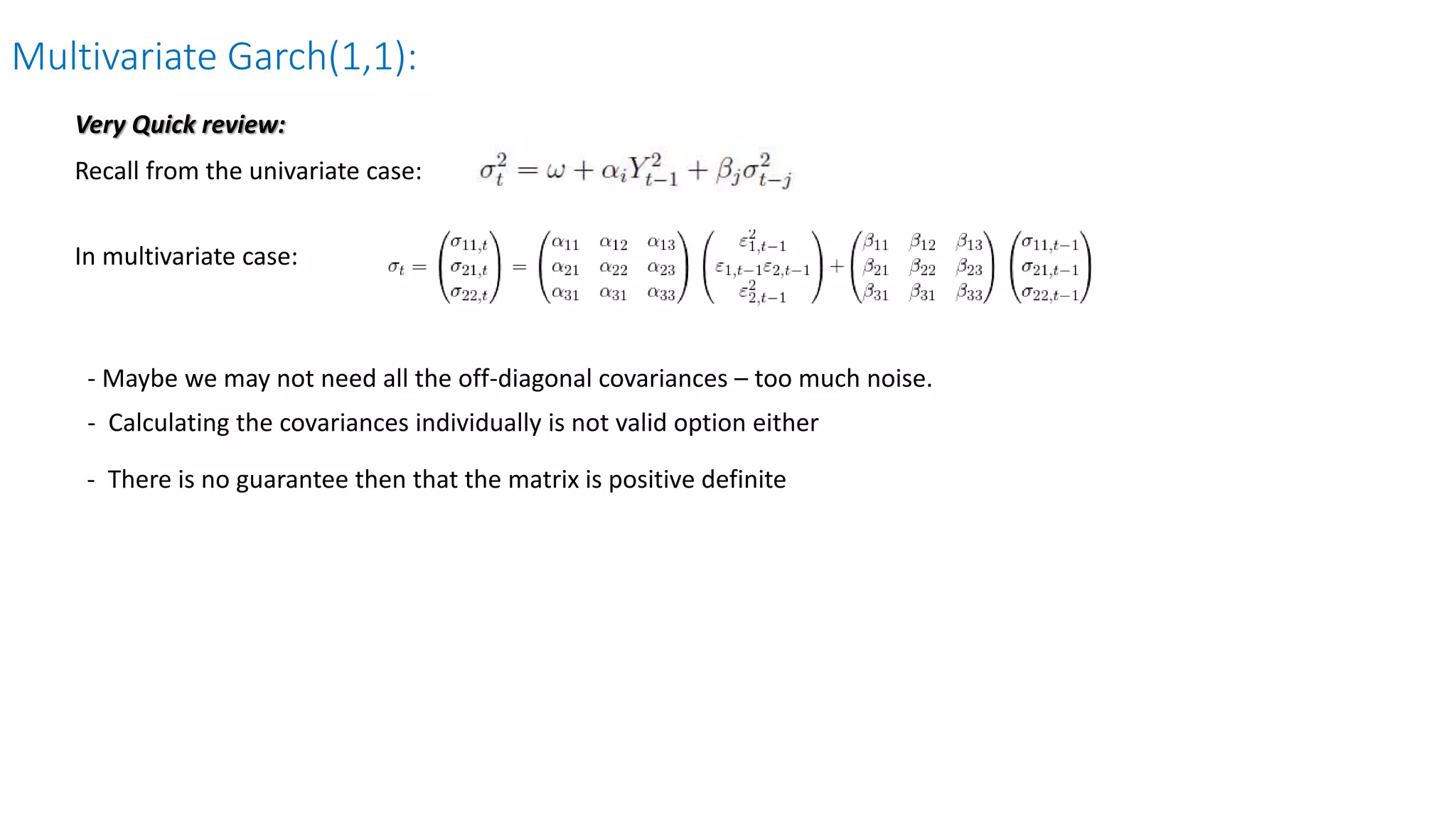 Multivariate Volatility Forecasting Ppt