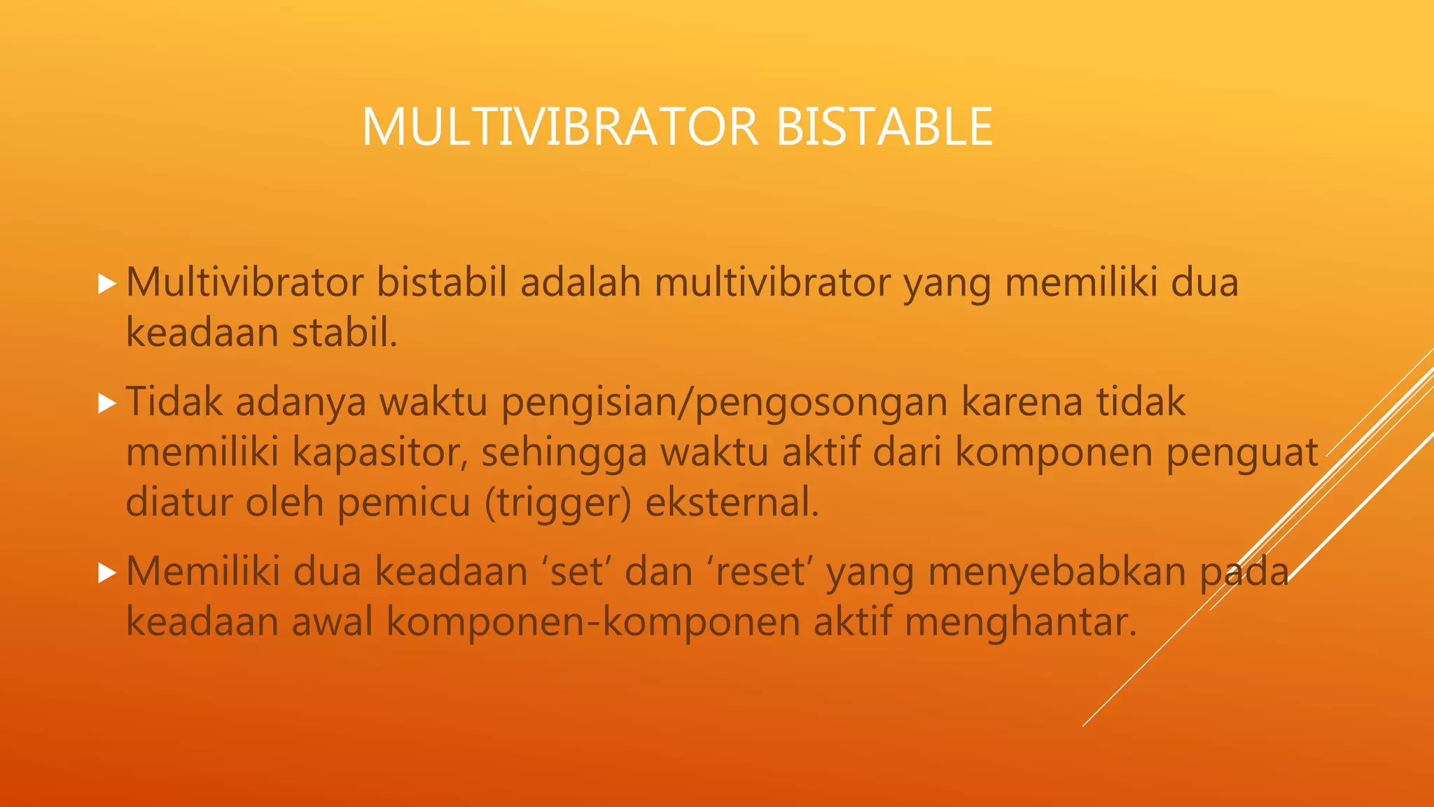 Multivibrator Bestable | PPTX