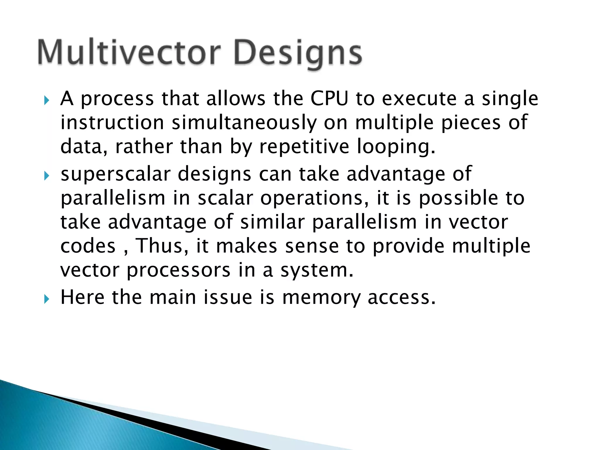 Multivector and multiprocessor | PPTX