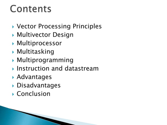 Multivector and multiprocessor | PPTX