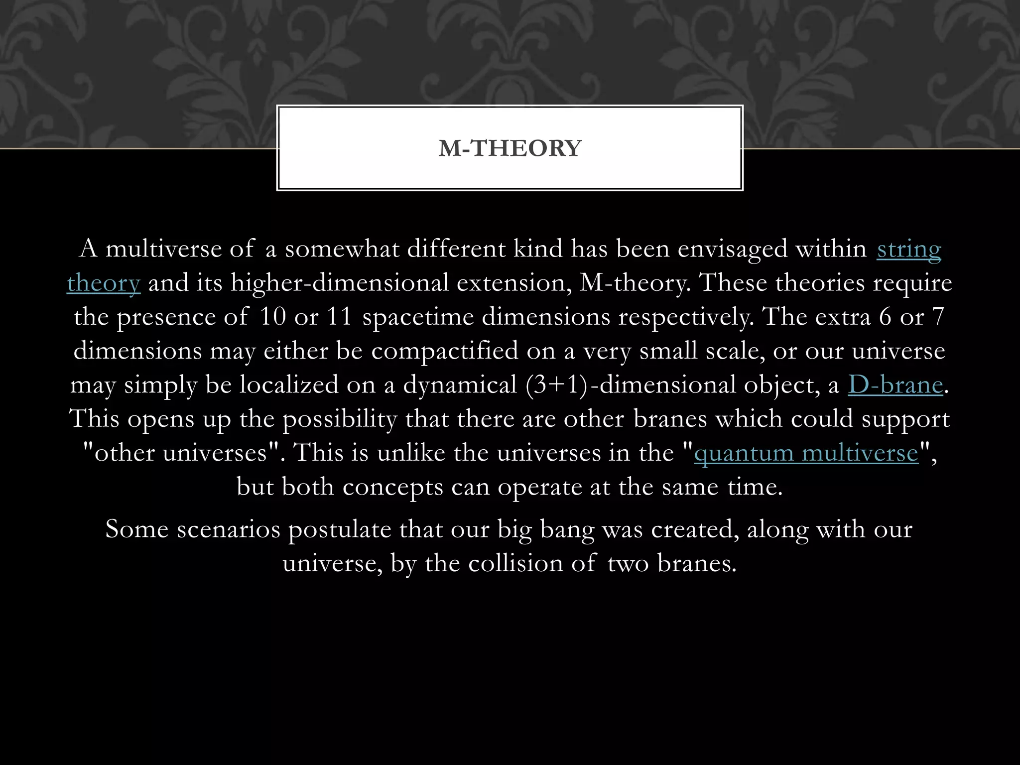 Multiverse theory powerpoint final | PPTX