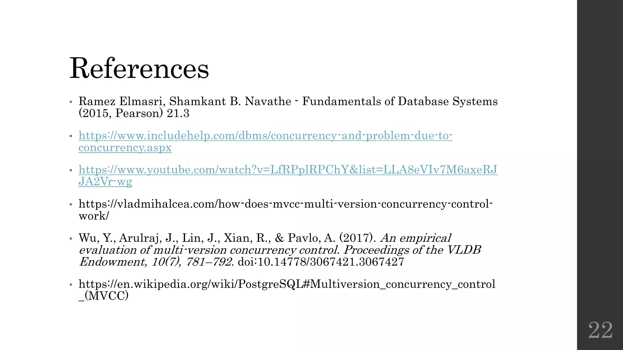 Multi Version Concurrency Control And Its Applications In Advanced Database System Ppt 