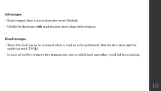 Multi version Concurrency Control and its applications in Advanced database system | PPTX
