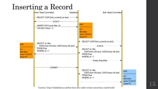 Multi version Concurrency Control and its applications in Advanced database system | PPT