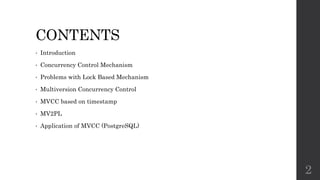 Multi version Concurrency Control and its applications in Advanced database system | PPTX