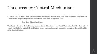 Multi version Concurrency Control and its applications in Advanced ...