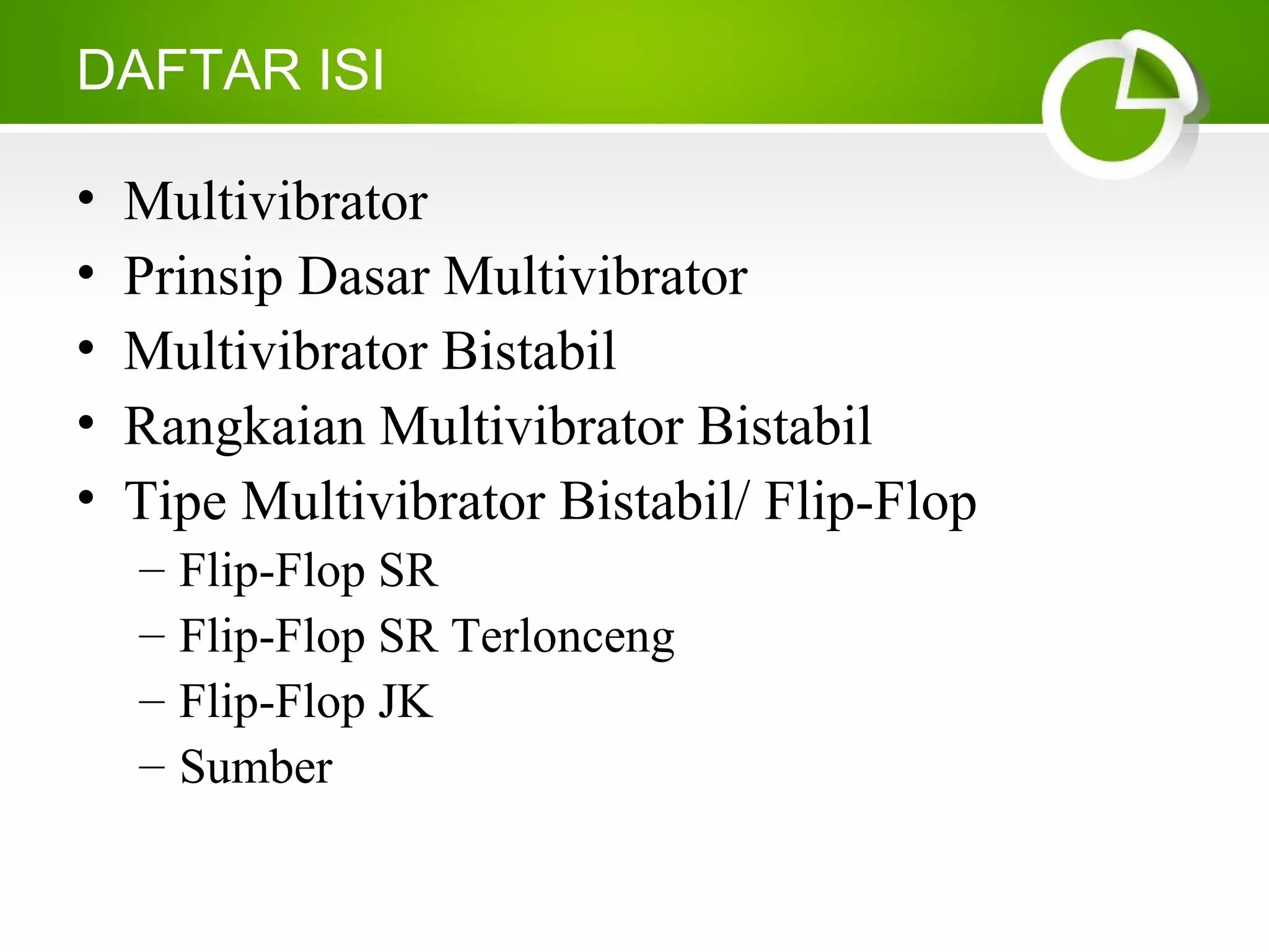 Multivibrator bistabil | PPT