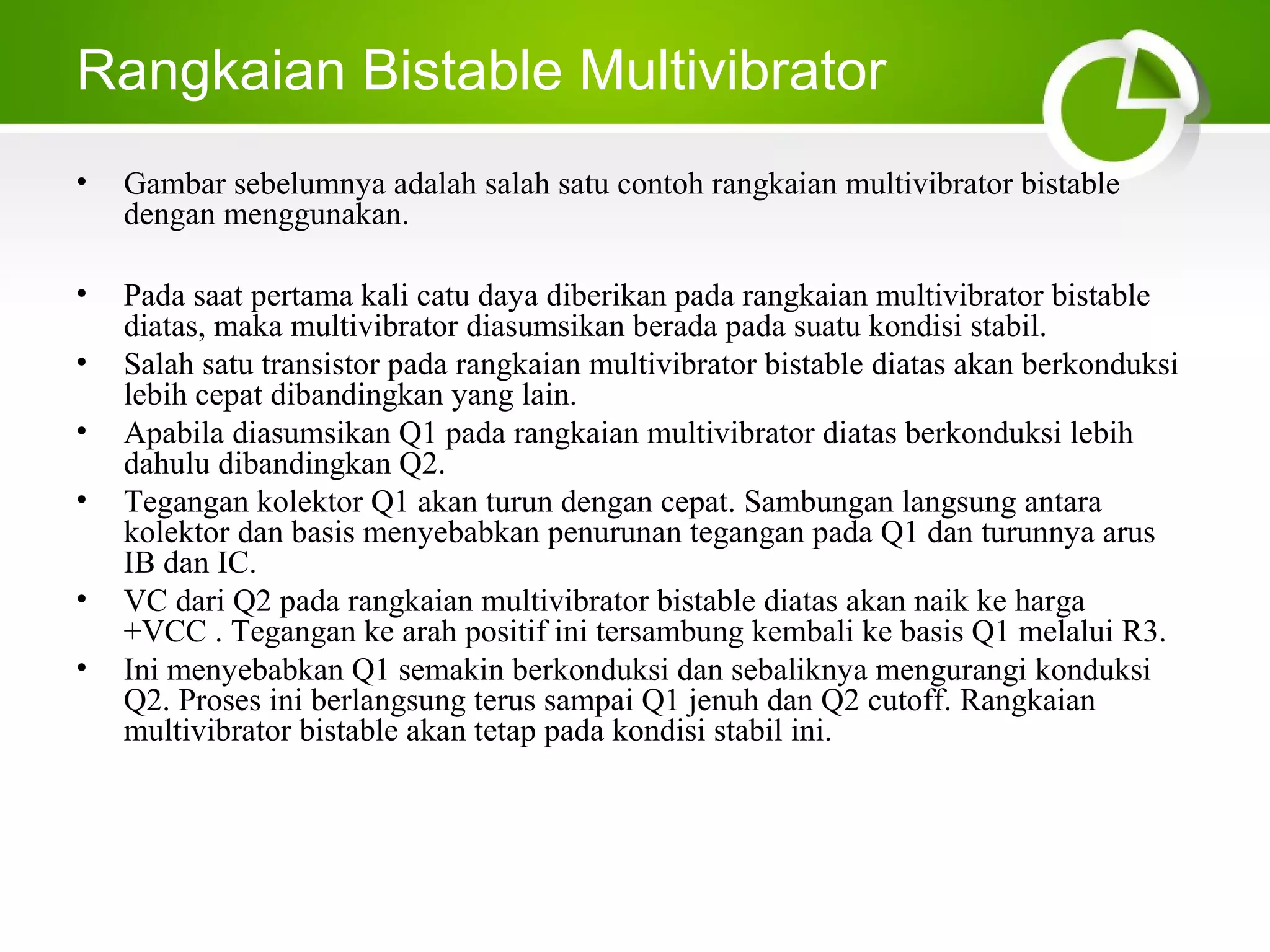 Multivibrator bistabil | PPT