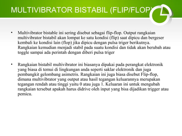Multivibrator bistabil | PPT