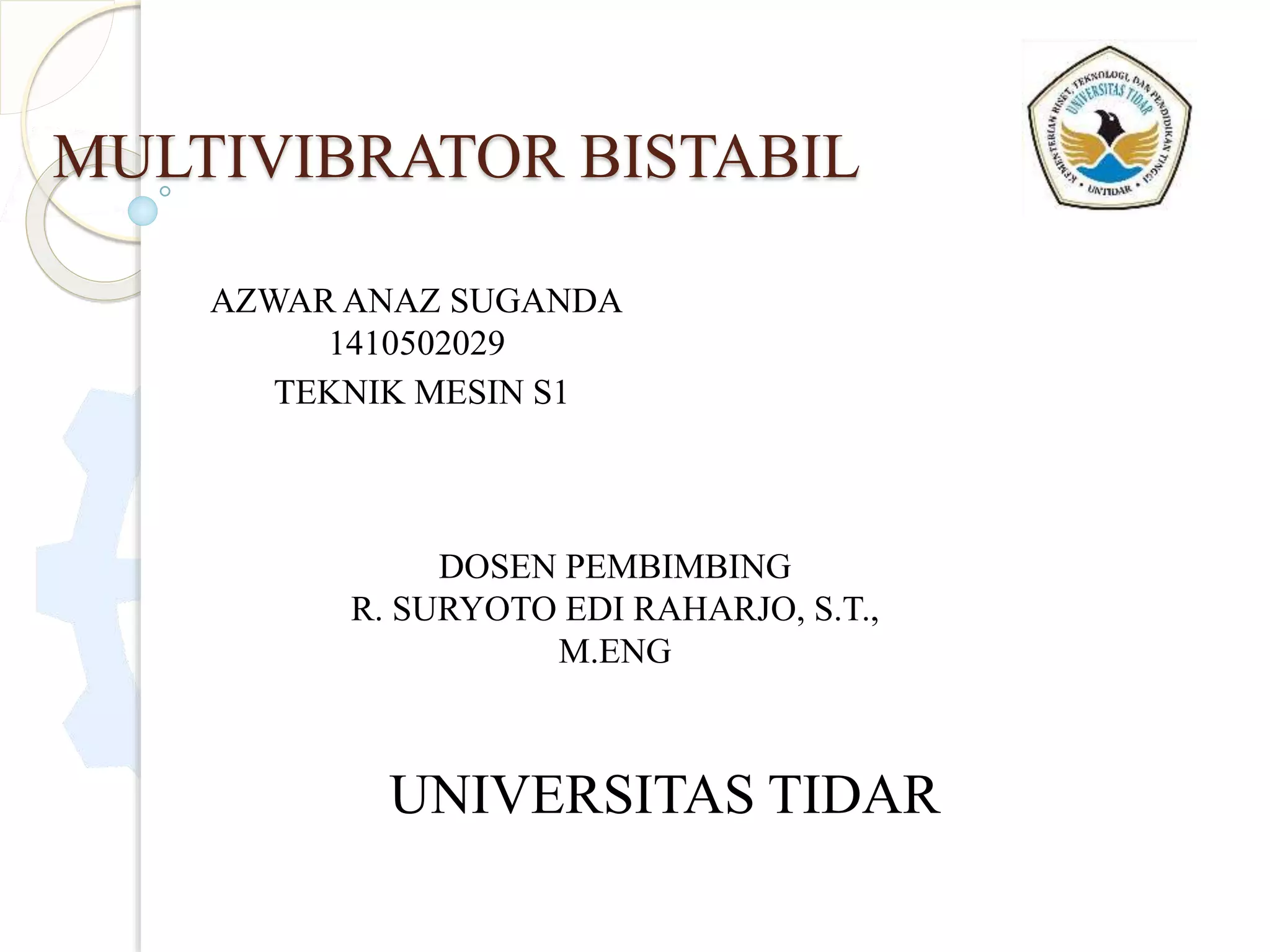 Multivibrator bistabil | PPTX