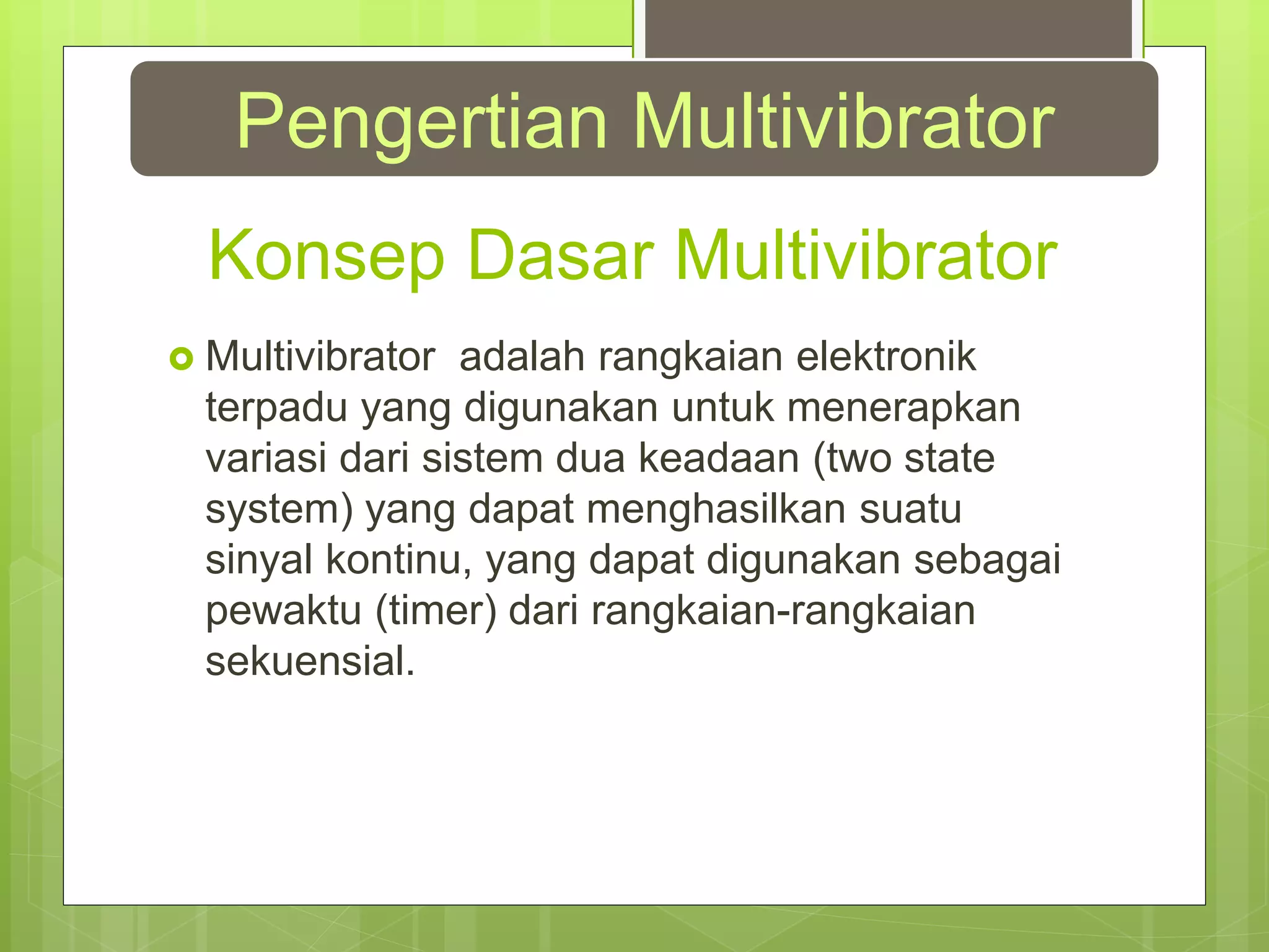 Multivibrator bistabil | PPTX