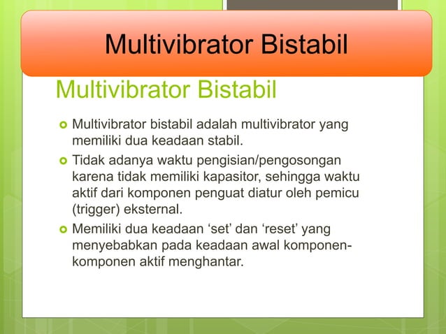 Multivibrator bistabil | PPTX