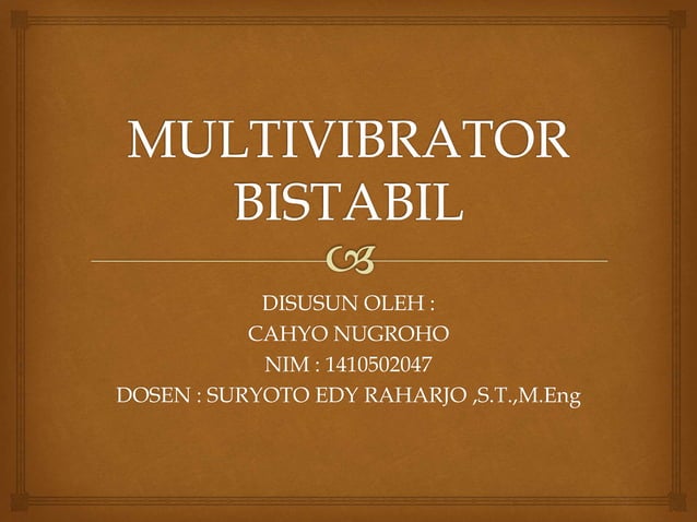 Multivibrator bistabil | PPTX