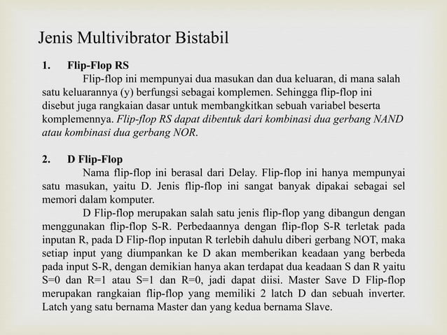 Multivibrator bistabil | PPTX