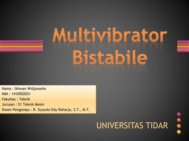 Multivibrator Bistabil | PPTX