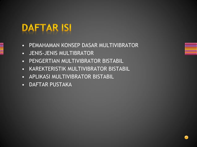 Multivibrator Bistabil | PPTX