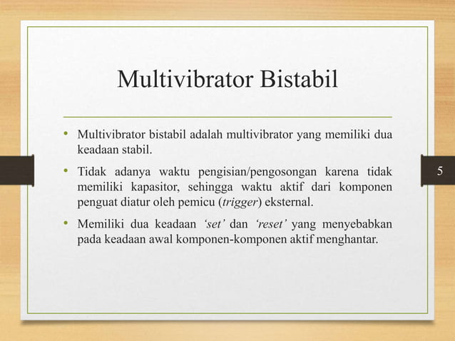 Multivibrator bistabil | PPT