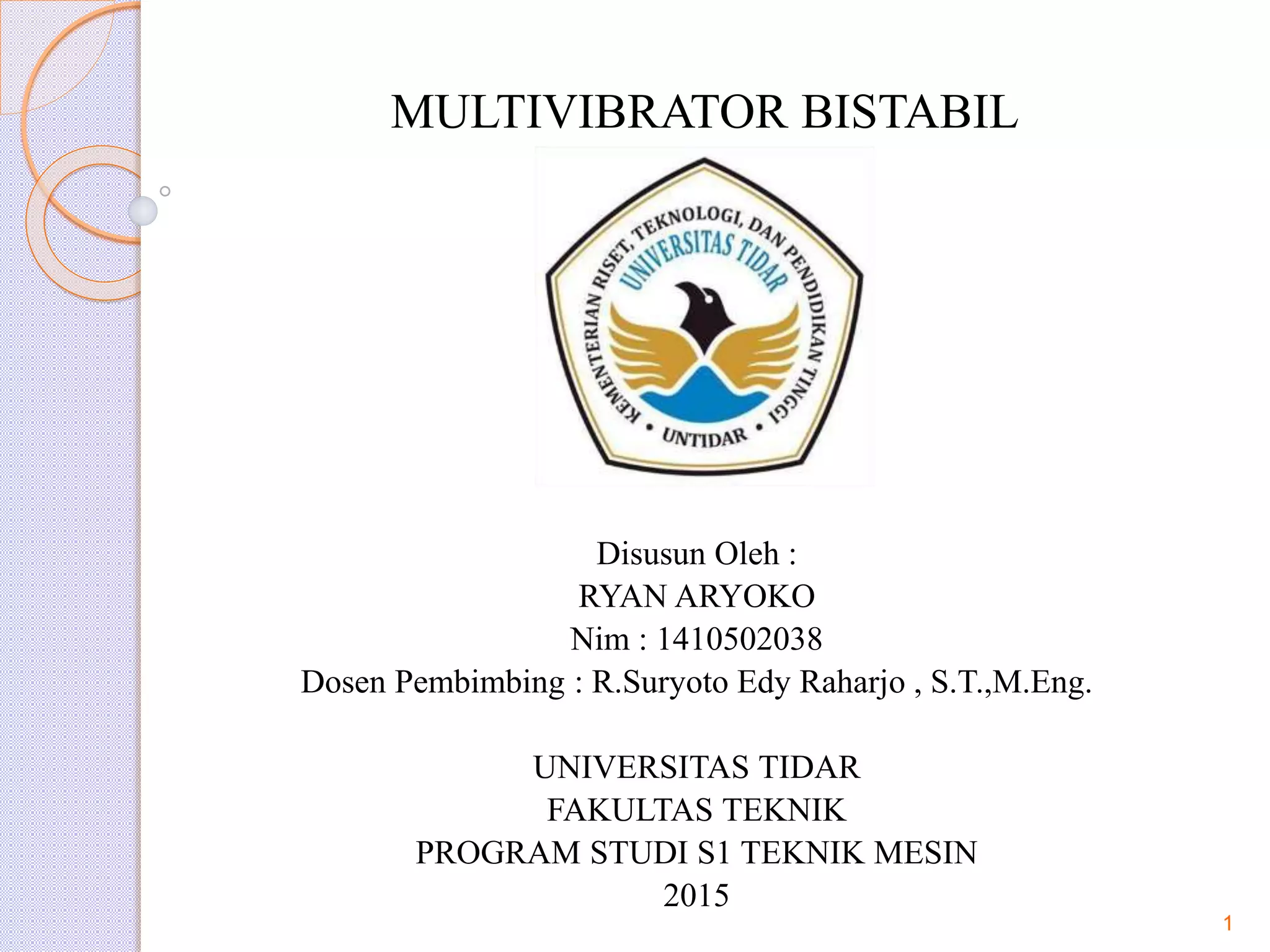 Multivibrator Bistabil | PPTX