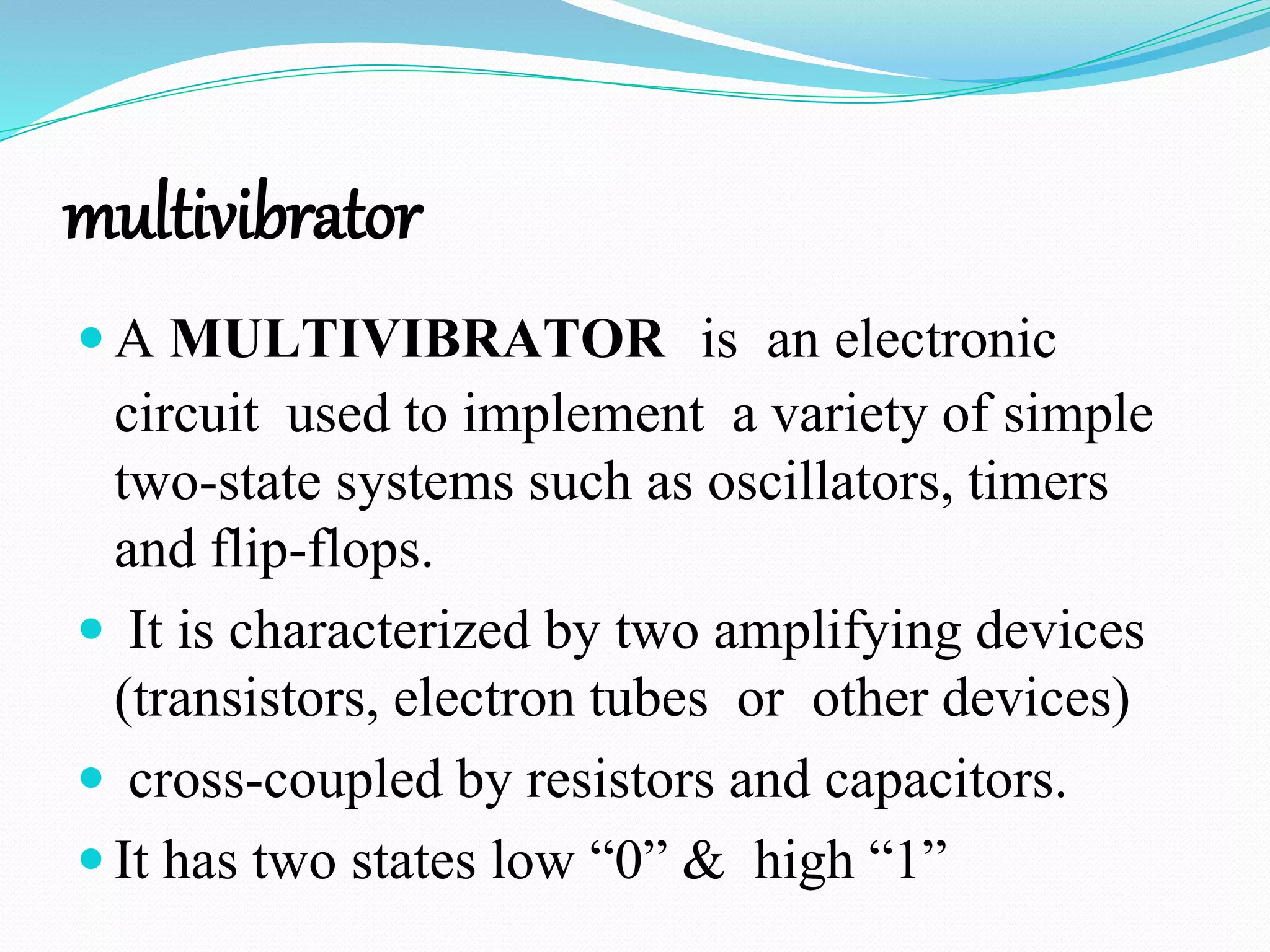 Multivibrators | PPTX