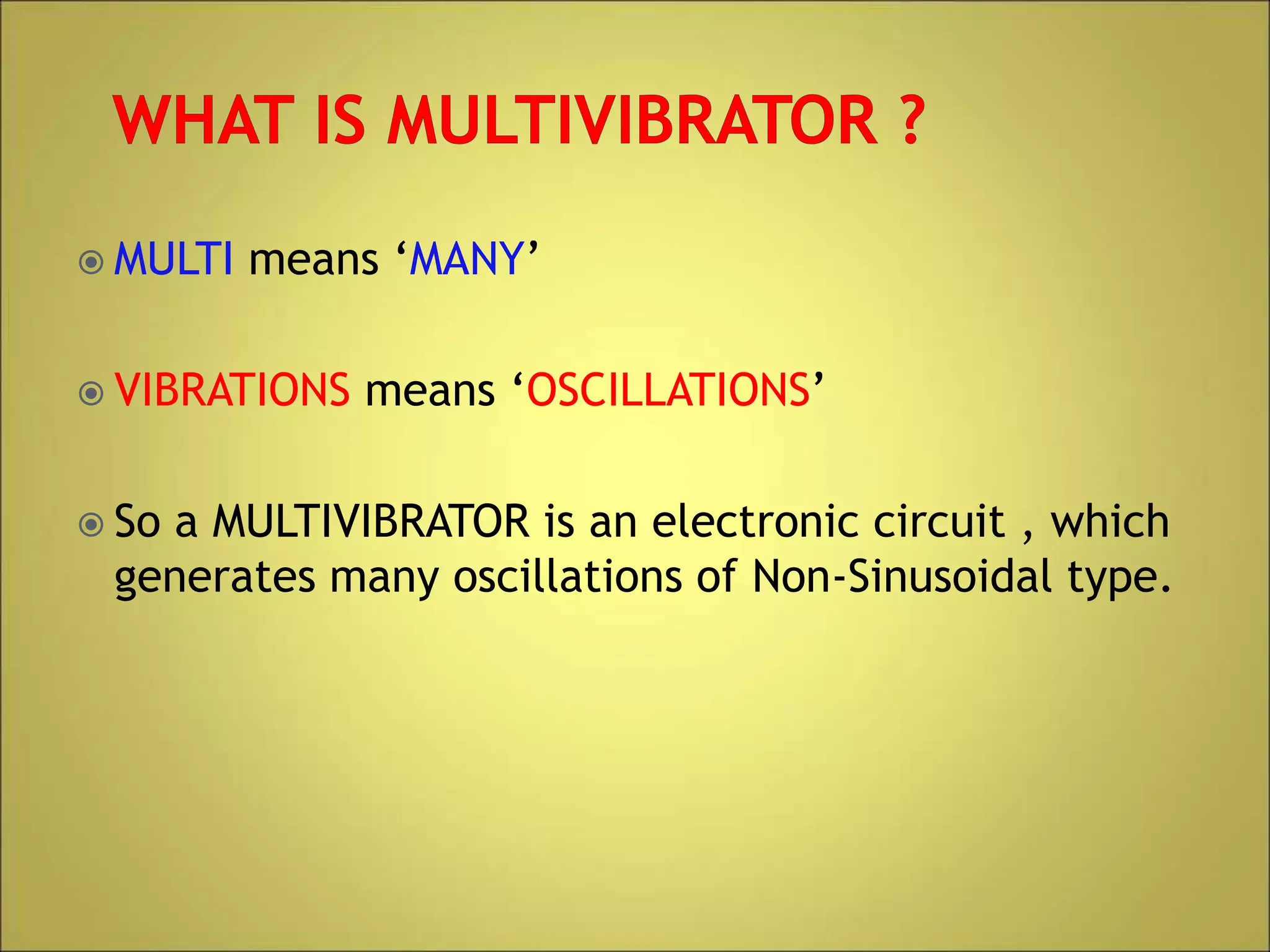 Multivibrators | PPT