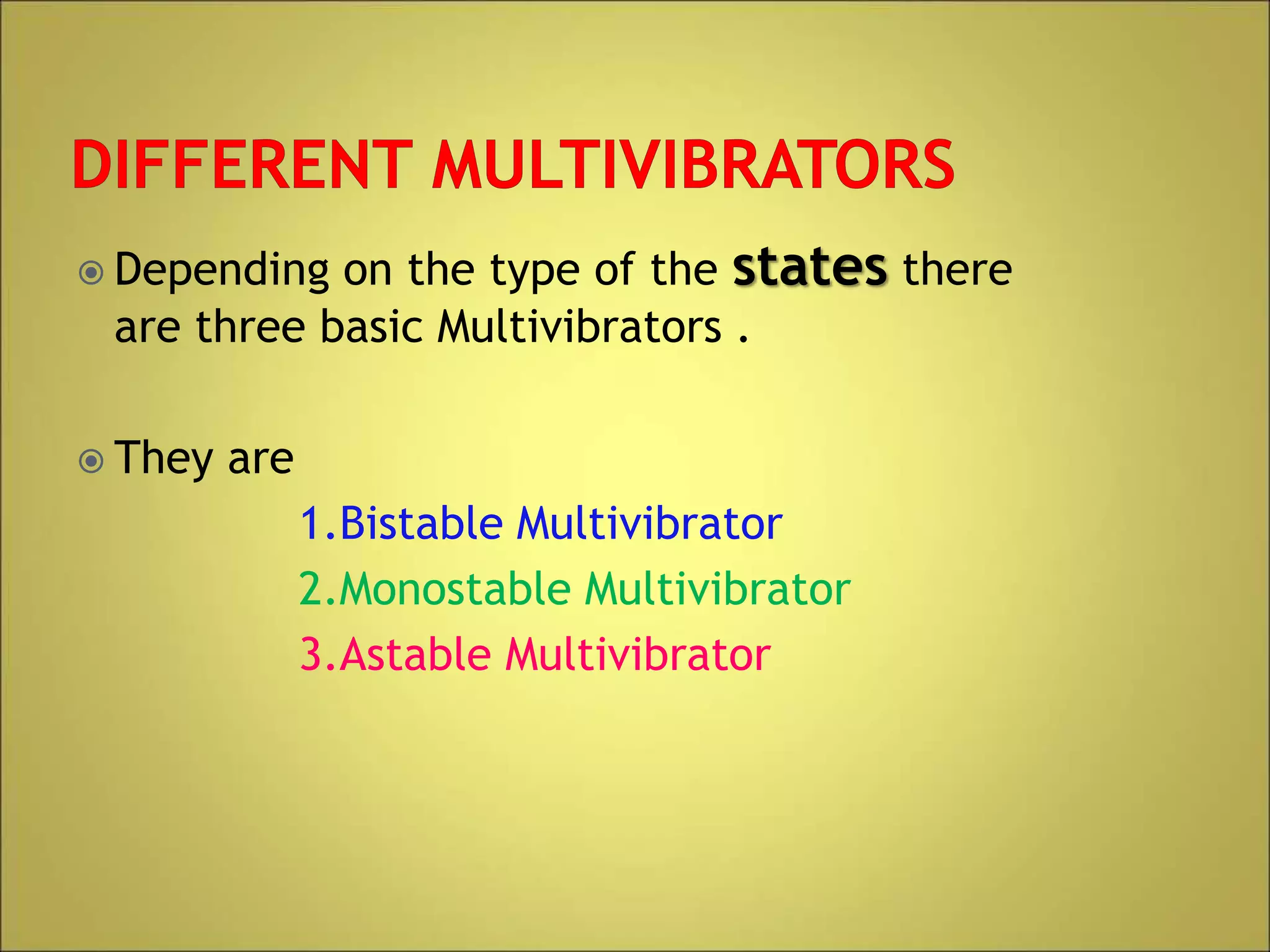 Multivibrators | PPT