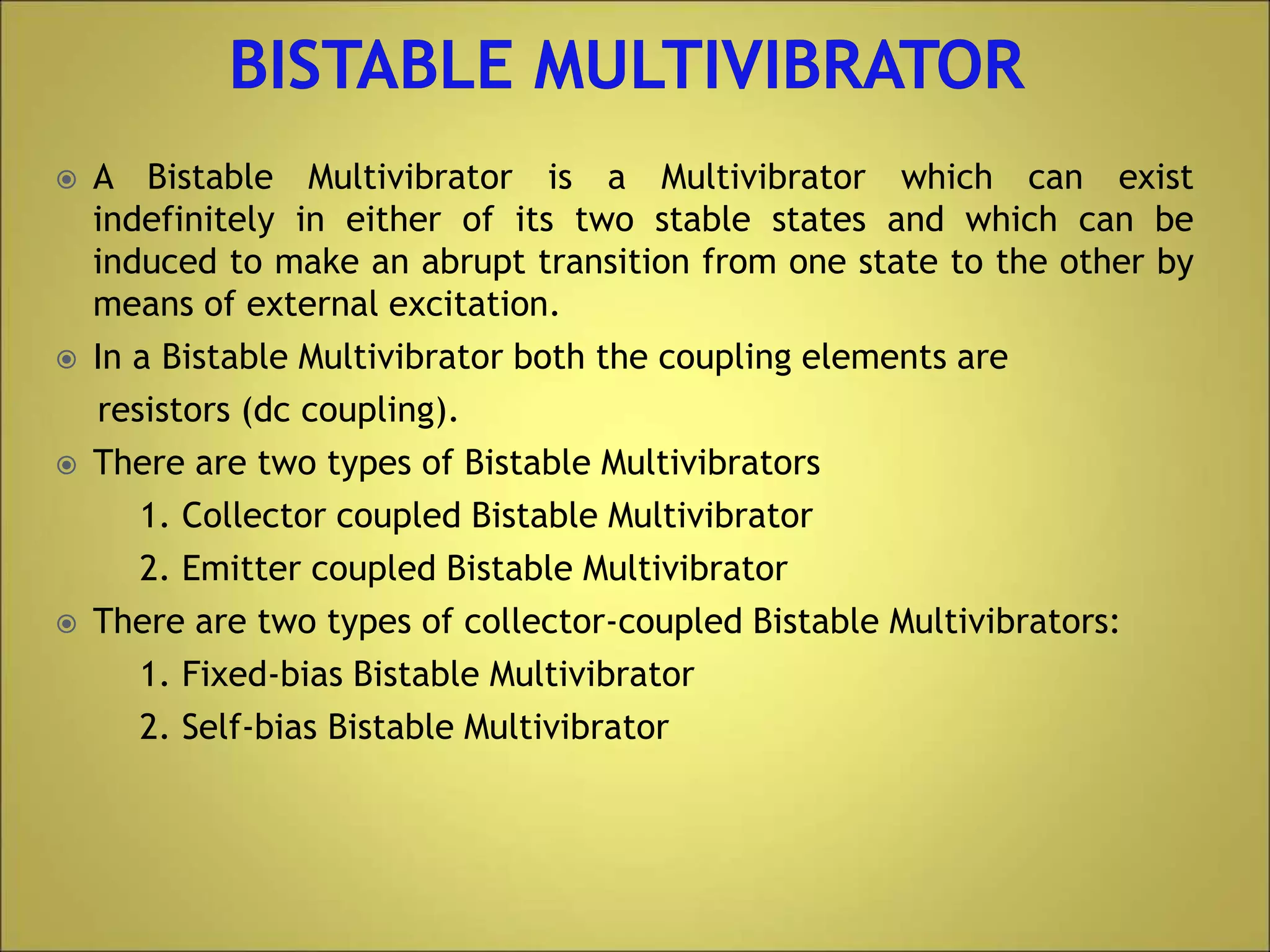 Multivibrators | PPT