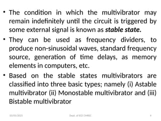 Multivibrators in Pulse and Digital Circuits | PPTX