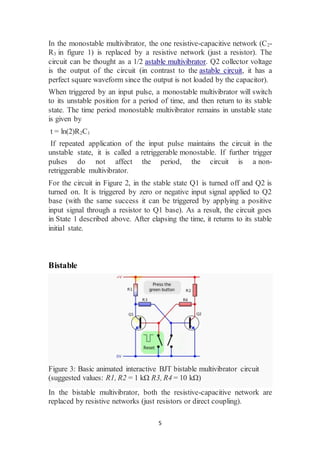 Multivibrators cct | DOCX | Consumer Electronics | Technology & Computing