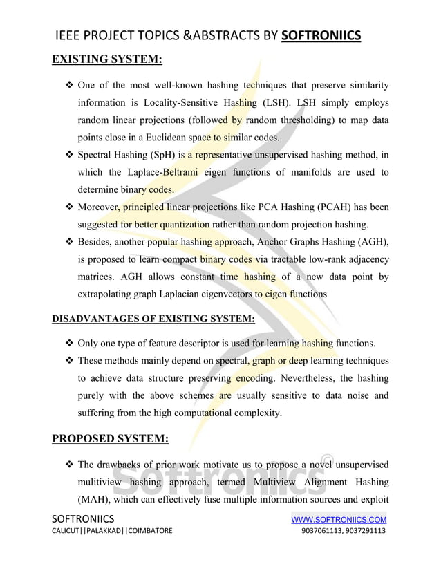 IEEE PROJECT TOPICS &ABSTRACTS on image processing | PDF