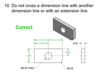 Multi view dimensioning rules notes | PPT