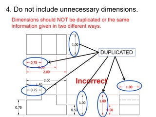 Multi view dimensioning rules notes | PDF