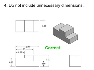 Multi view dimensioning rules notes | PDF