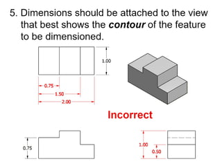 Multi view dimensioning rules notes | PDF