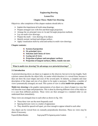 Introduction to Multi-view Drawing | PDF