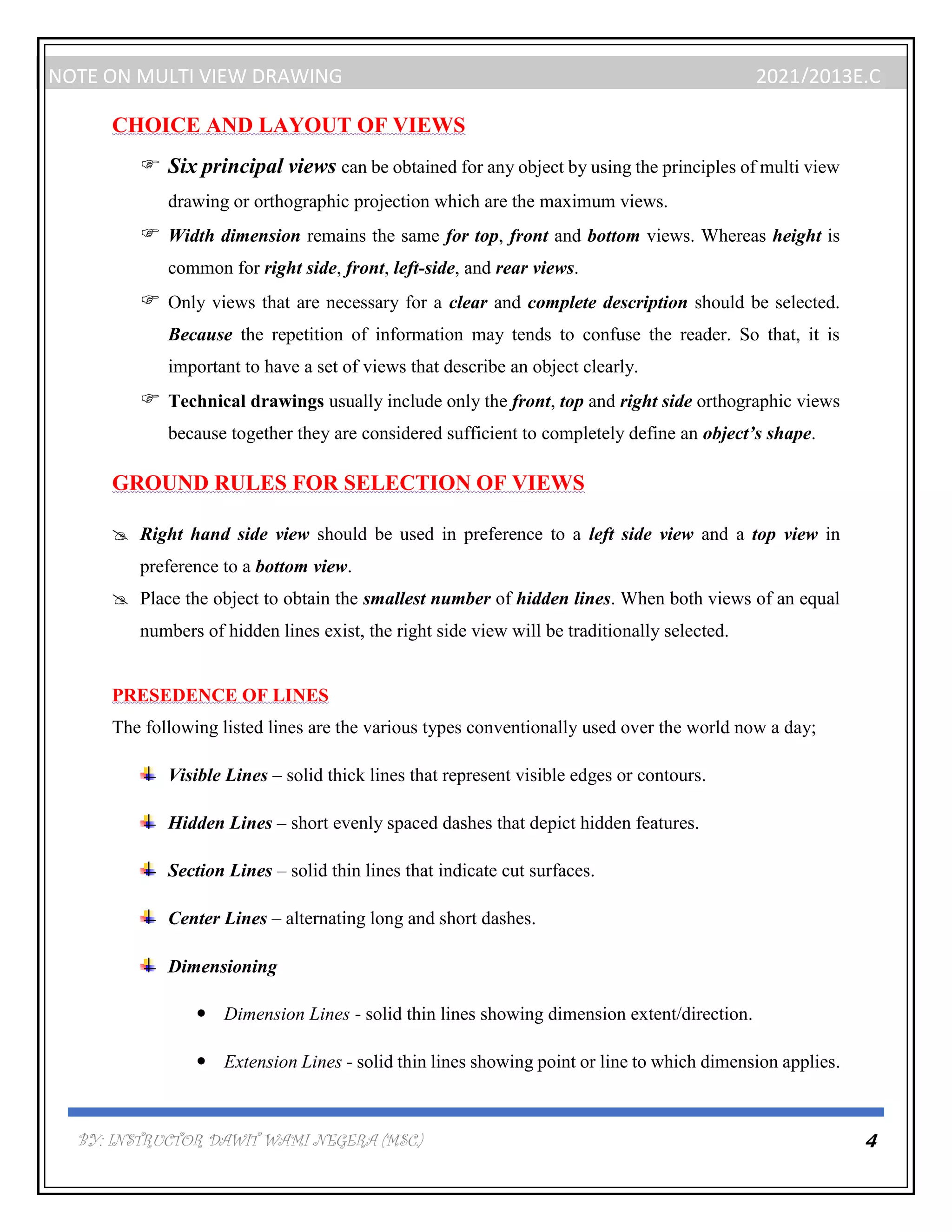 Multiview drawing | PDF