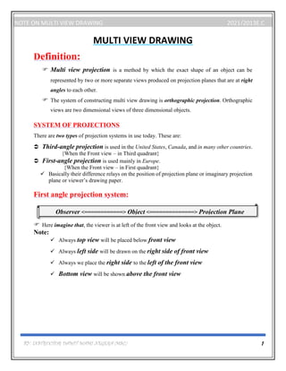 Multiview drawing | PDF