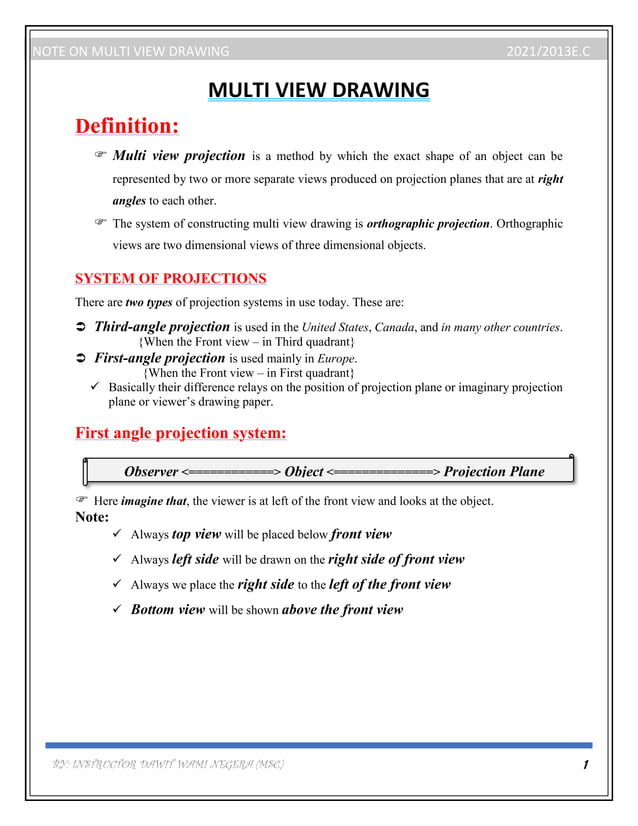 Multiview drawing | PDF | 3-D Graphics | Computer Software and Applications