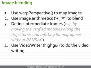 Multiview Imaging HW Overview | PPT