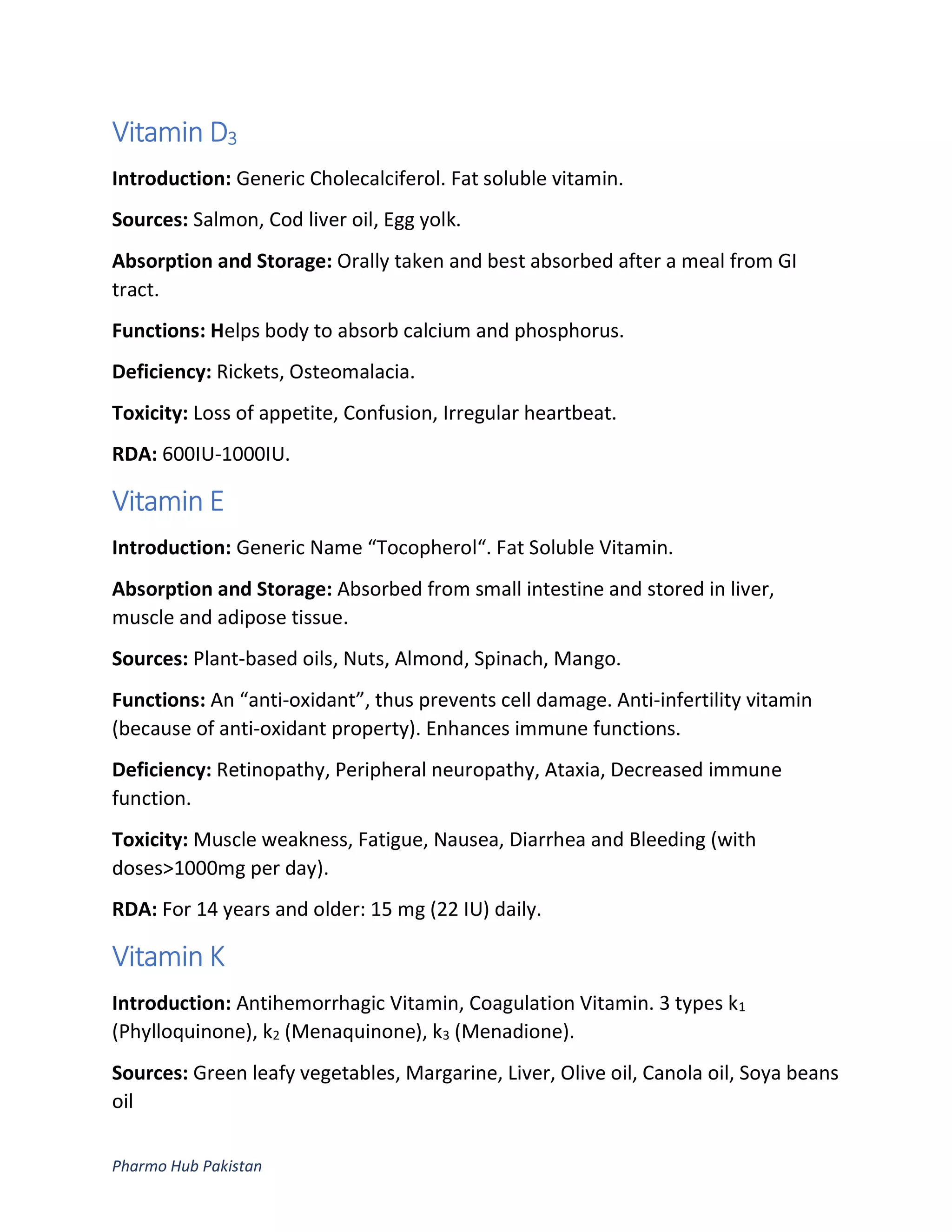 Multivitamins Quick Guide | PDF