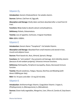 Multivitamins Quick Guide | PDF