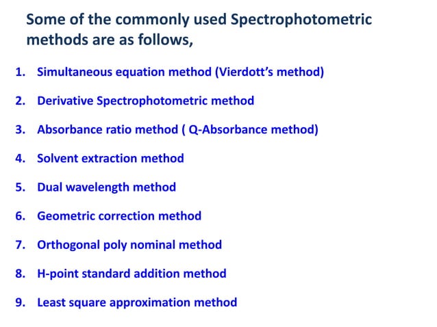 Multicomponant analysis | PPTX | Chemistry | Science