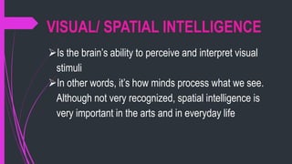 Multiple intelligence and brain based learning | PPTX