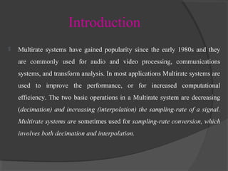 Multrate dsp | PPT