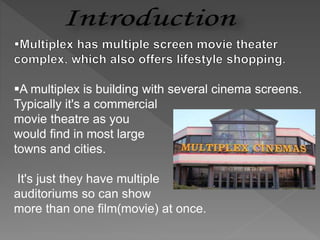Multiplexes ppt (Mall Management) | PPTX
