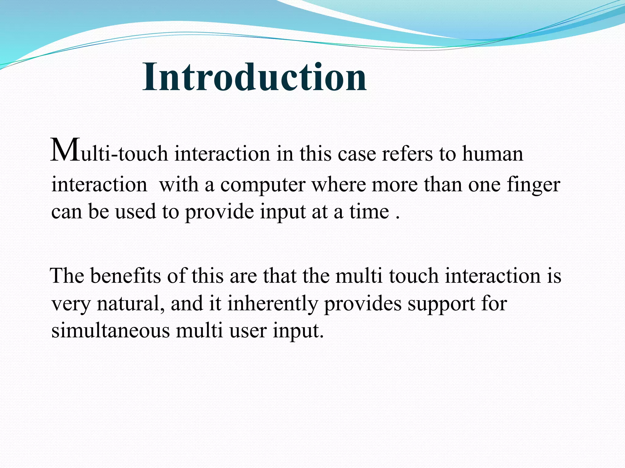 multy touch interaction | PPT