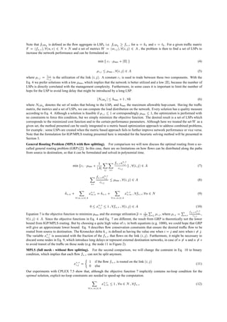An Offline Hybrid IGP/MPLS Traffic Engineering Approach under LSP Constraints | PDF